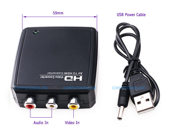 Monitors: Converter: Video RCA AV Input to HDMI Output to Monitor ...
